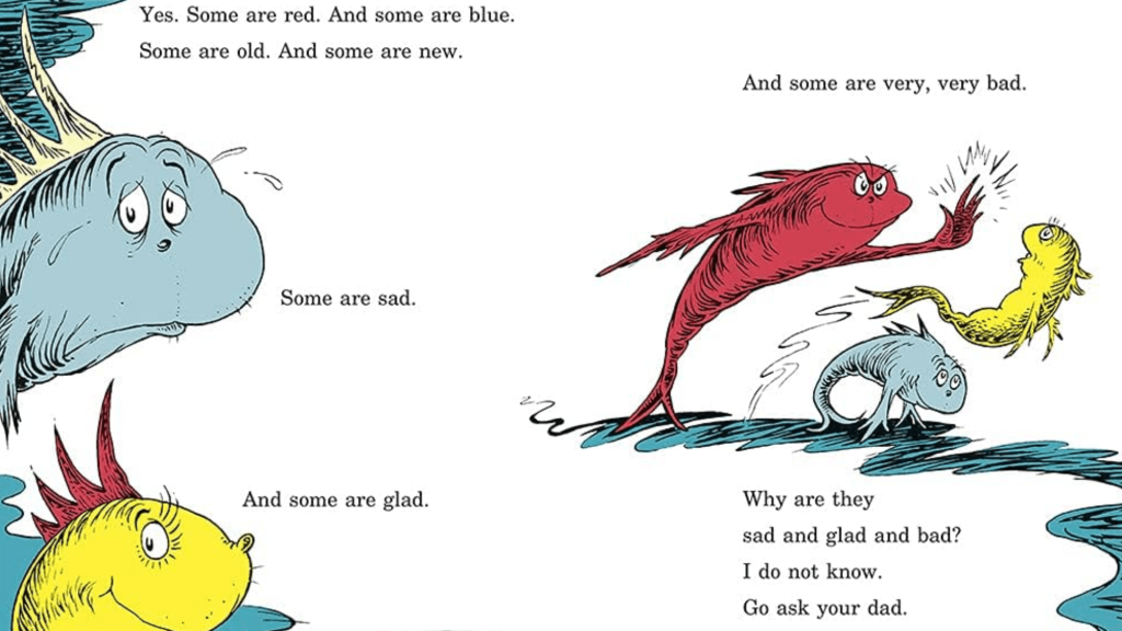 One Fish Two Fish Red Fish Blue Fish Dr. Seuss Lyrics - GigWise