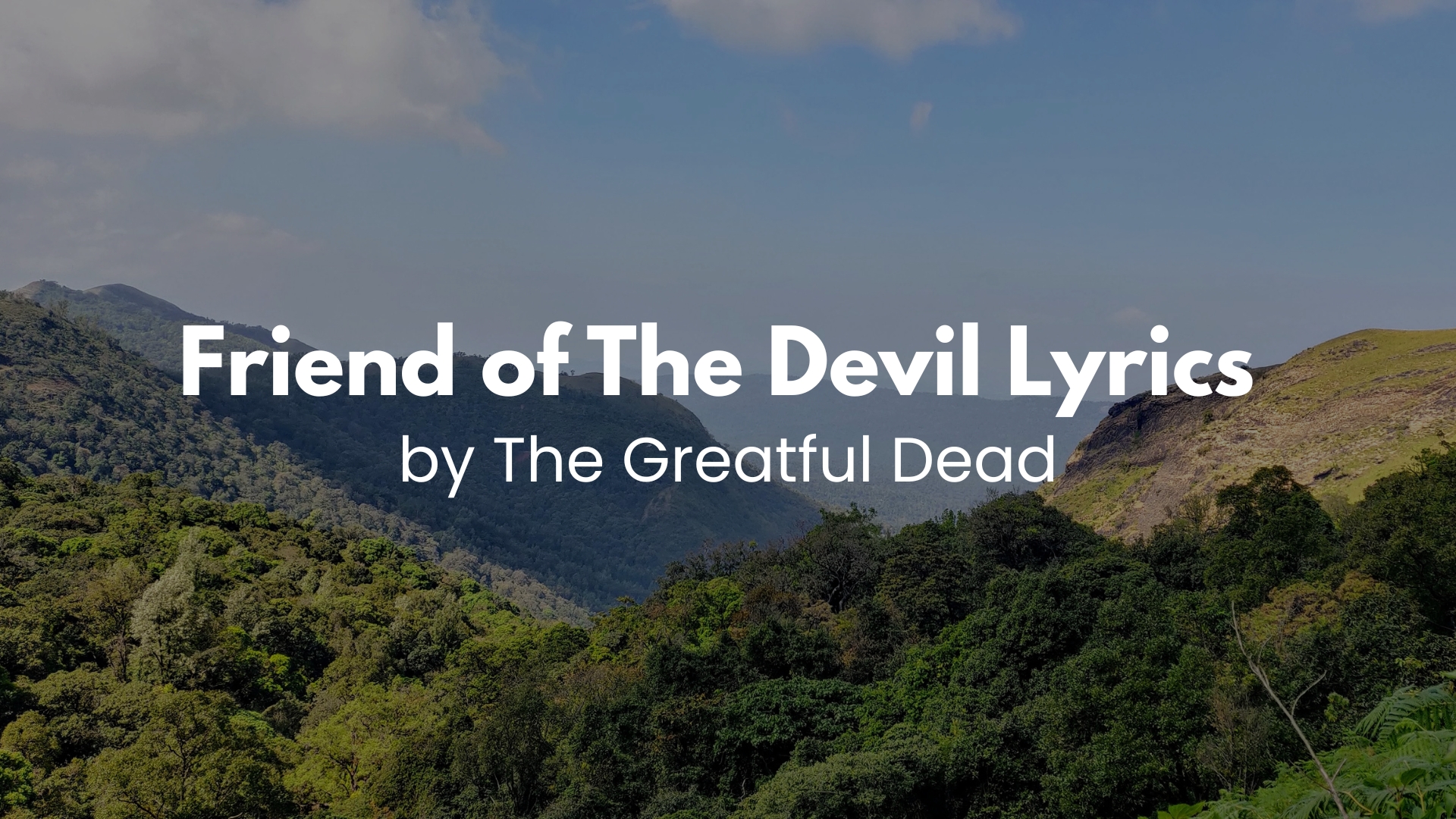 Friend of the Devil Lyrics by The Greatful Dead - GigWise
