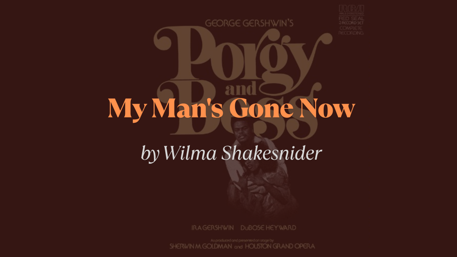Lyrics of Porgy and Bess Songs from Gershwin - GigWise
