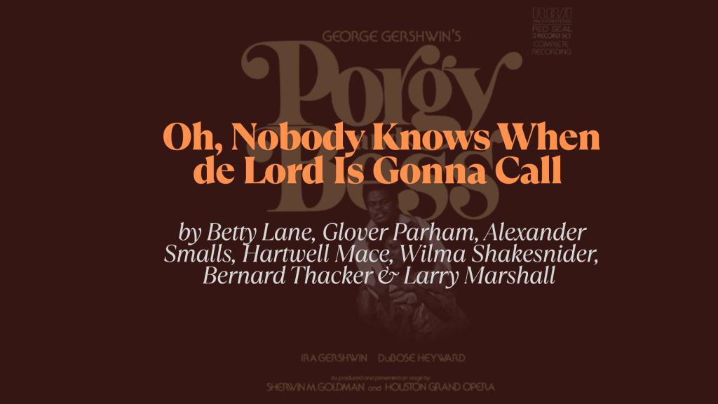 Lyrics of Porgy and Bess Songs from Gershwin - GigWise
